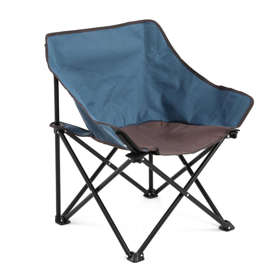 Green Portable Folding Camp Chair with Carry Strap and Cup Holder ...